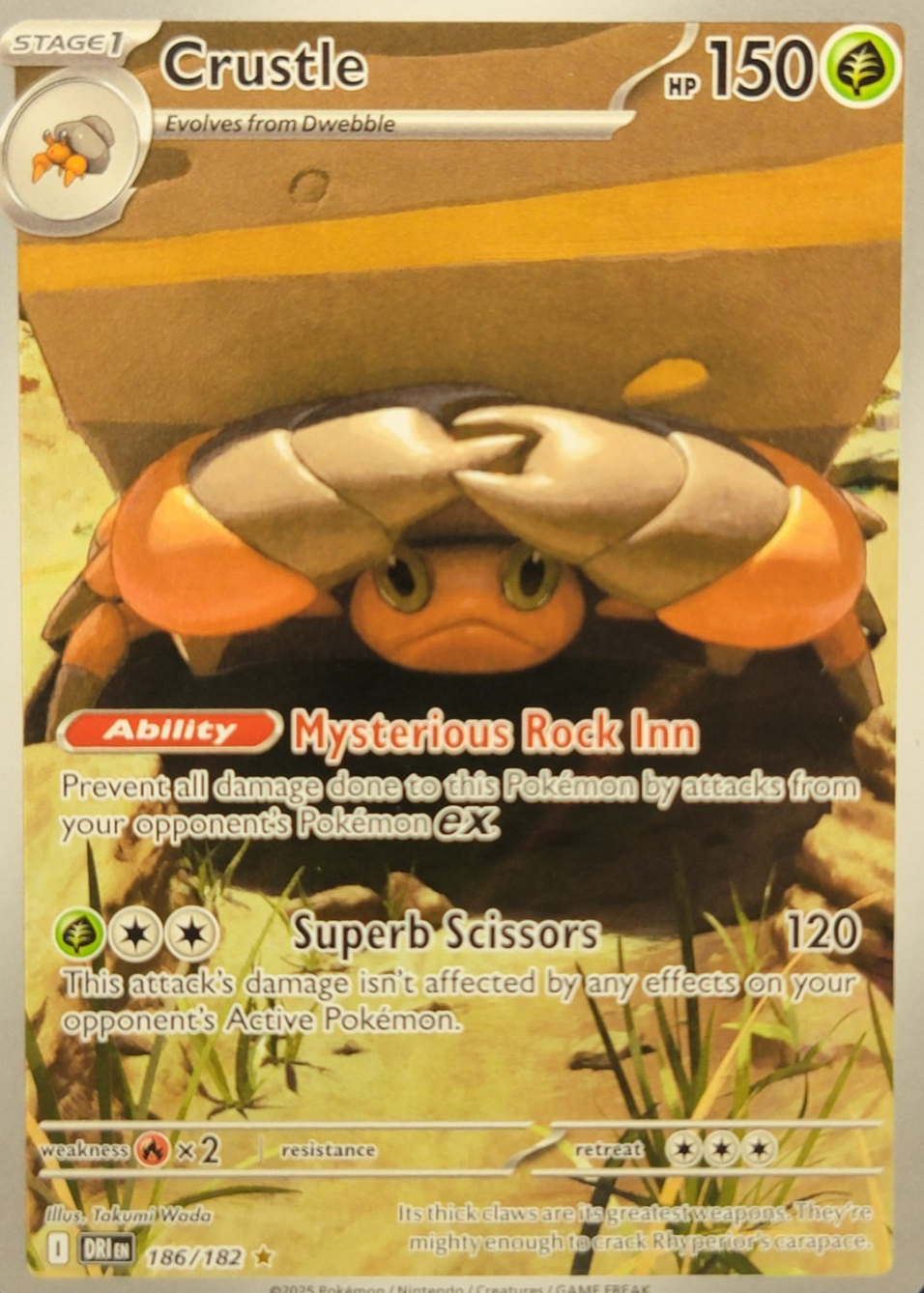 Crustle 2025 Scarlet & Violet: Destined Rivals #186/182 Illustration ...