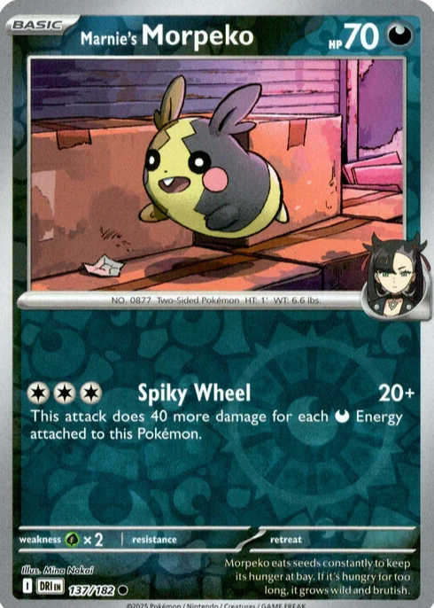 Marnie's Morpeko 2025 Scarlet & Violet: Destined Rivals #137/182 Base ...