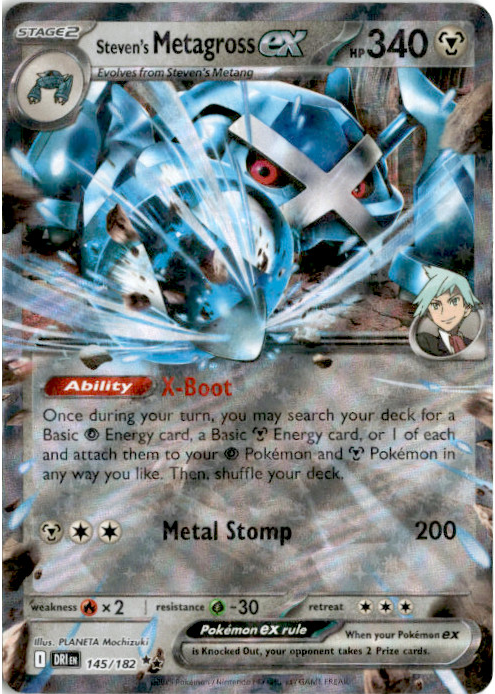 Steven's Metagross ex 2025 Scarlet & Violet: Destined Rivals #145/182 Double Rare Price Guide ...