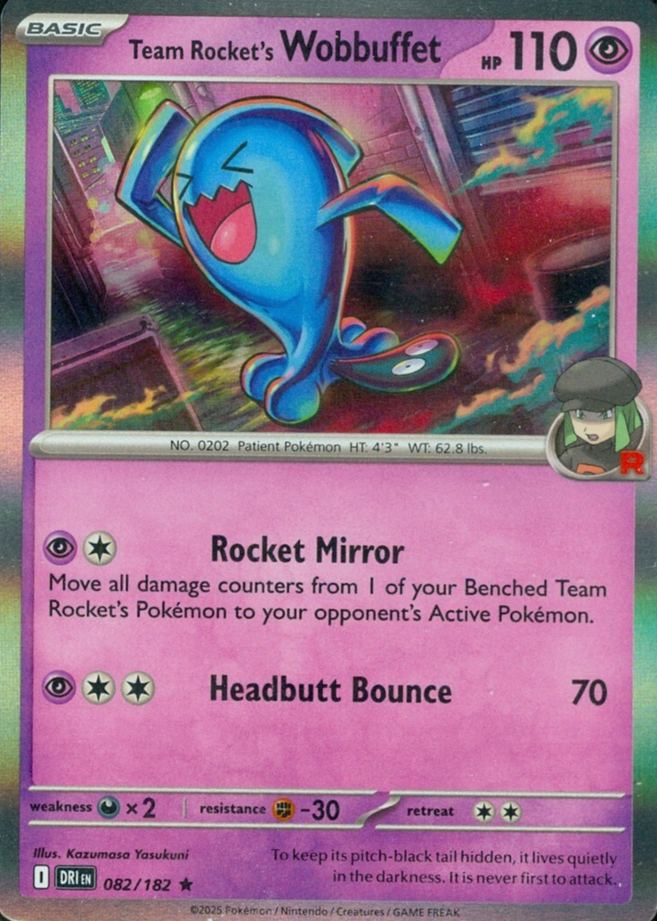 Team Rocket's Wobbuffet 2025 Scarlet & Violet: Destined Rivals #082/182 ...