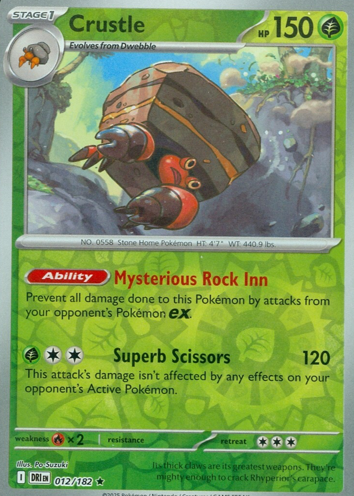 Crustle 2025 Scarlet & Violet: Destined Rivals #012/182 Reverse Holo ...