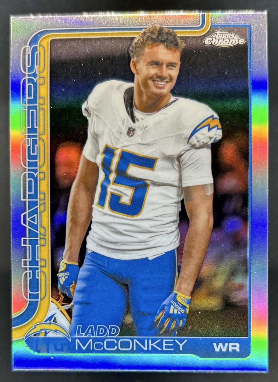 Ladd McConkey 2025 Topps Chrome #156 Image Variation Price Guide ...