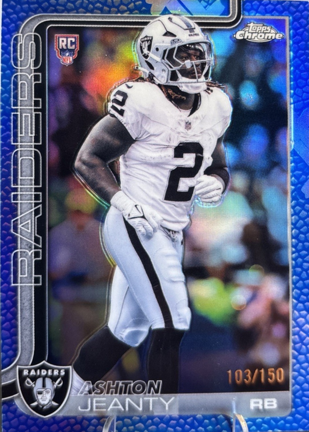 Ashton Jeanty 2025 Topps Chrome #322 Rookie - Blue Refractor /150 Price ...