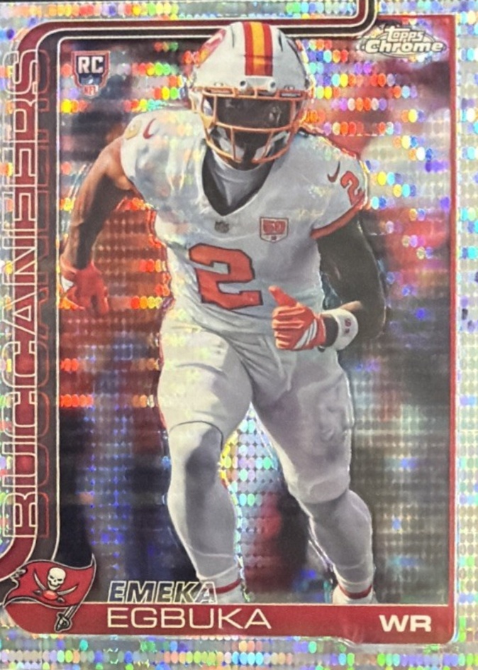 Emeka Egbuka 2025 Topps Chrome #312 Rookie - Pulsar Refractor Price ...
