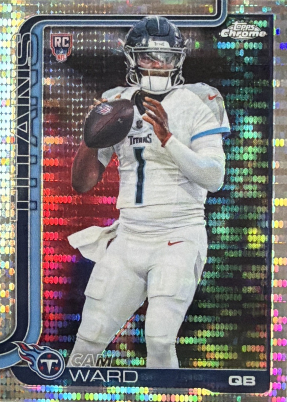 Cam Ward 2025 Topps Chrome #314 Rookie - Pulsar Refractor Price Guide ...