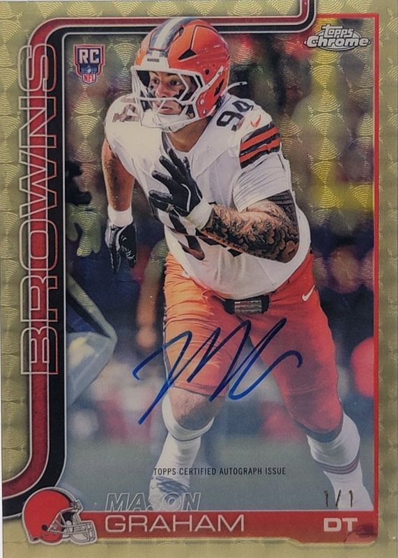 Mason Graham 2025 Topps Chrome #RA-MGR Rookie Autographs - Superfractor ...
