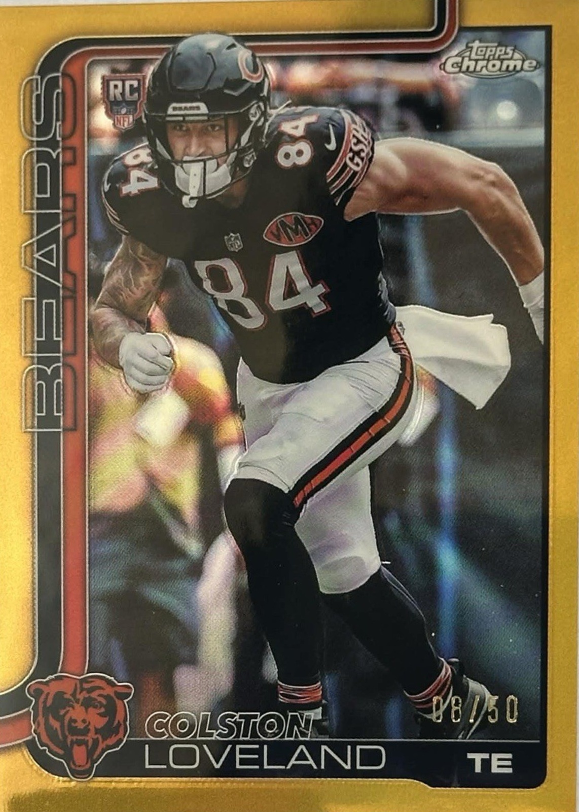 Colston Loveland 2025 Topps Chrome #345 Rookie - Gold Refractor /50 ...