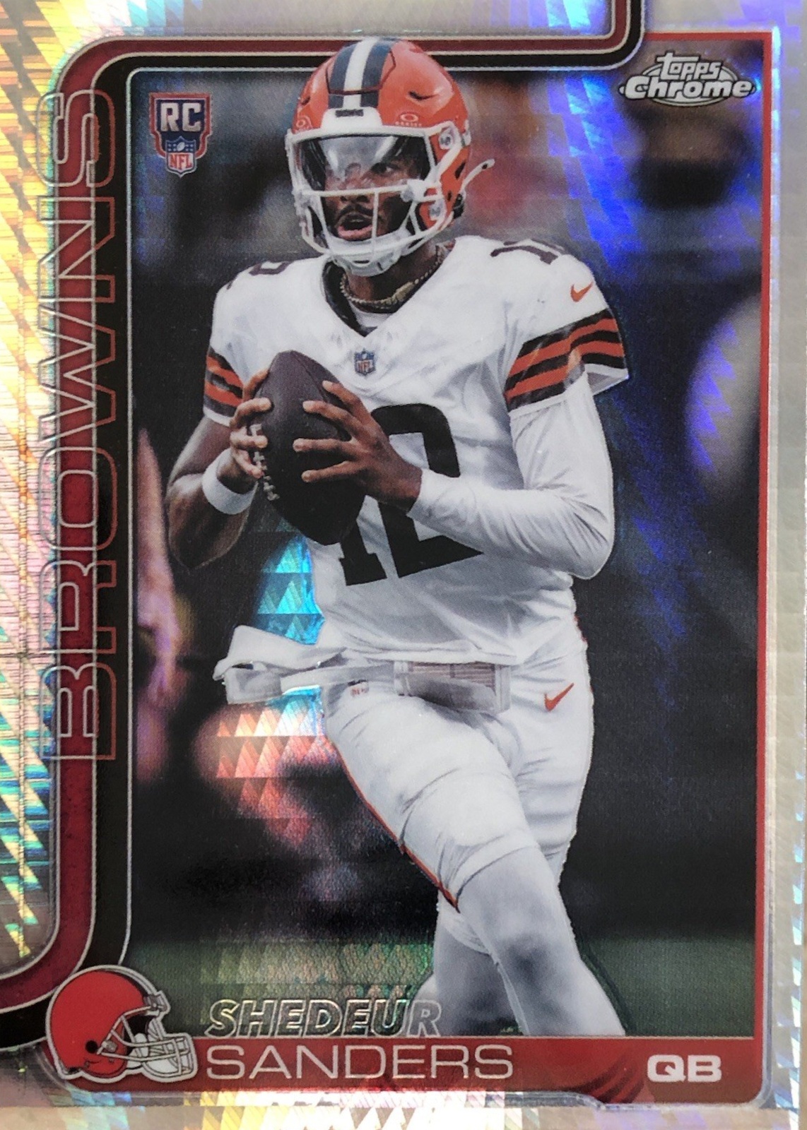 Shedeur Sanders 2025 Topps Chrome #315 Rookie - Prism Refractor Price ...