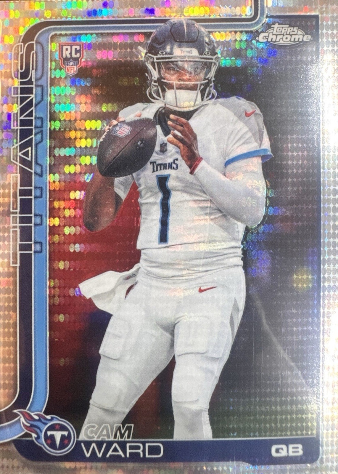 Cam Ward 2025 Topps Chrome #314 Rookie - Prism Refractor Price Guide ...