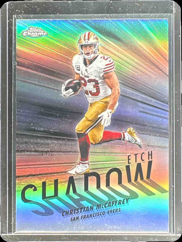 Christian McCaffrey 2025 Topps Chrome #SE-11 Shadow Etch Price Guide ...