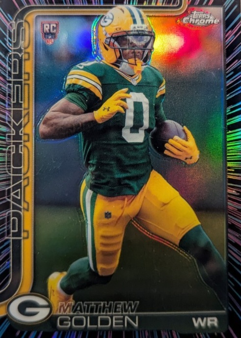 Matthew Golden 2025 Topps Chrome #333 Rookie - Neon Pulse Refractor ...