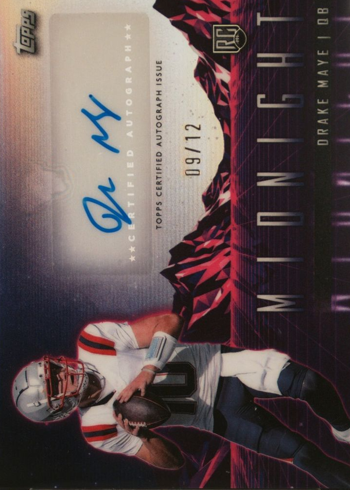 Drake Maye 2024 Topps Midnight #RHS-DM Rookie Horizon Signatures ...