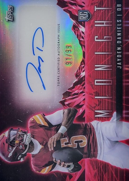 Jayden Daniels 2024 Topps Midnight #RHS-JD Rookie Horizon Signatures ...