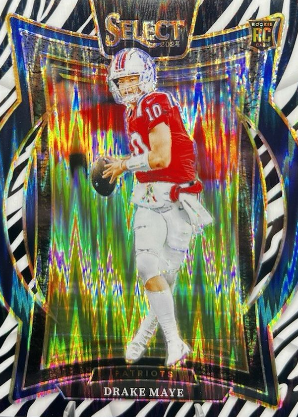 Drake Maye 2024 Select #27 Concourse Zebra /(SSP) Price Guide - Sports ...