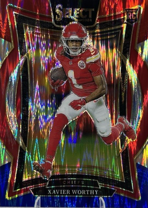 Xavier Worthy 2024 Select #32 Concourse Red & Blue Shock Price Guide ...