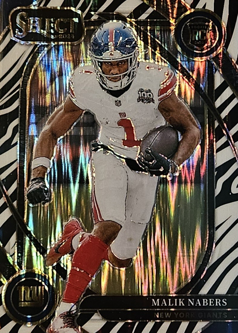 Malik Nabers 2024 Select #220 Club Level Zebra Shock /(SSP) Price Guide ...