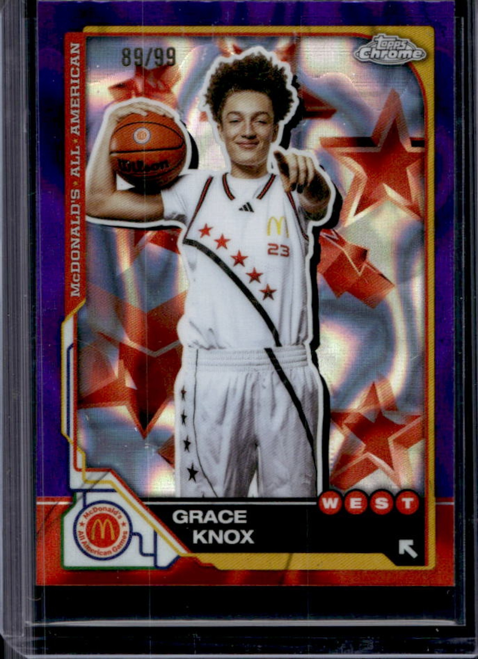 Grace Knox 2025 Topps Chrome McDonald's All-American #36 Purple Lava ...
