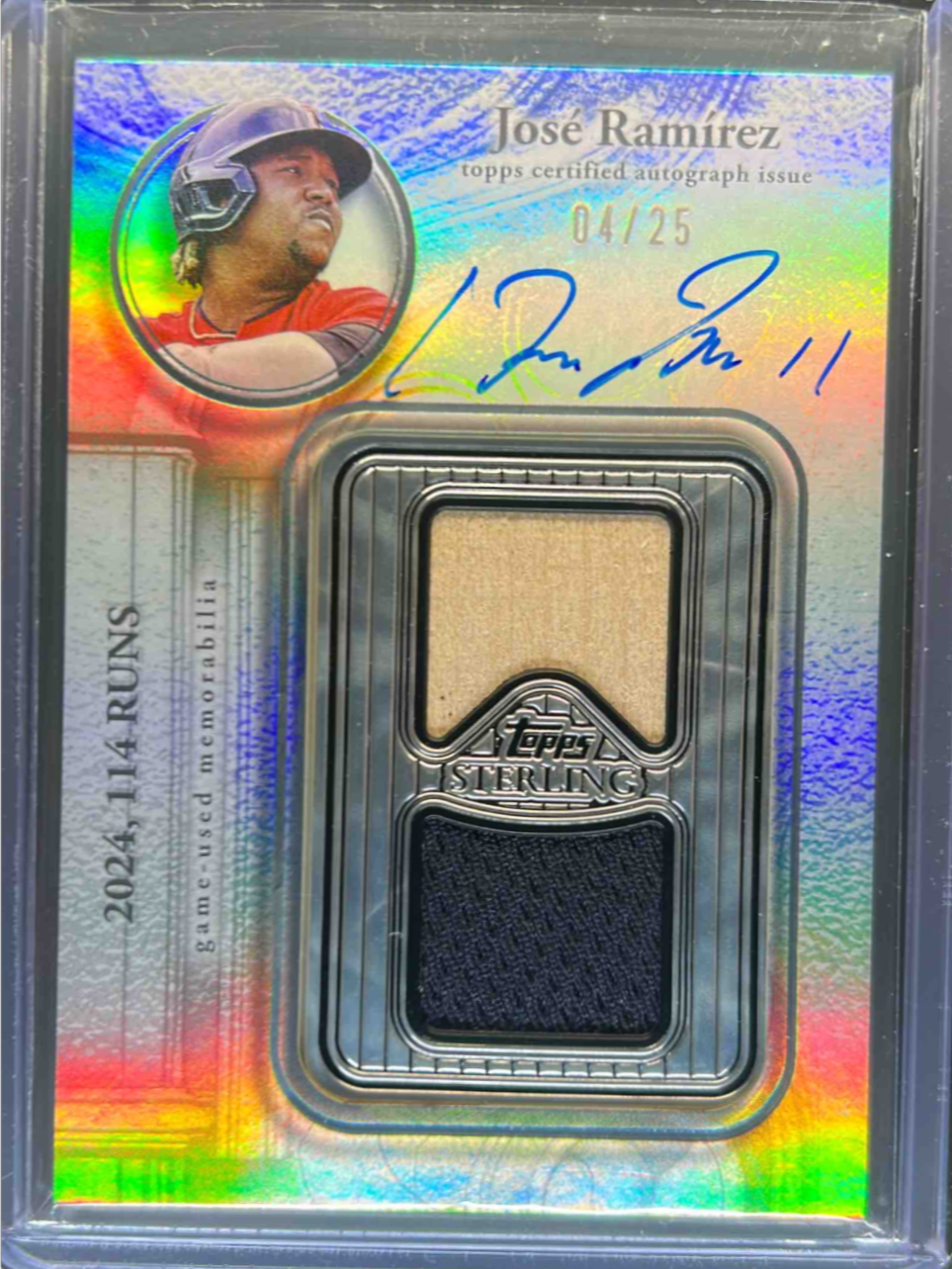 Jose Ramirez 2025 Topps Sterling #SWA-JRM Sterling Swings Autograph ...