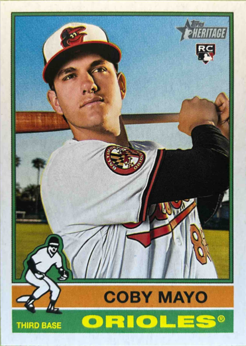 Coby Mayo 2025 Topps Heritage #340 Base Price Guide - Sports Card Investor