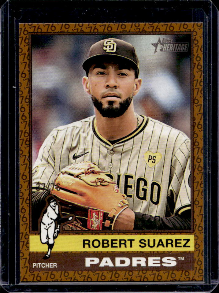 Robert Suarez 2025 Topps Heritage #91 Color of the Year /76 Price Guide ...