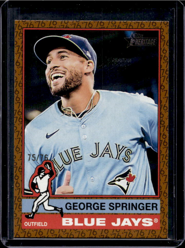 George Springer 2025 Topps Heritage #393 Color of the Year /76 Price ...