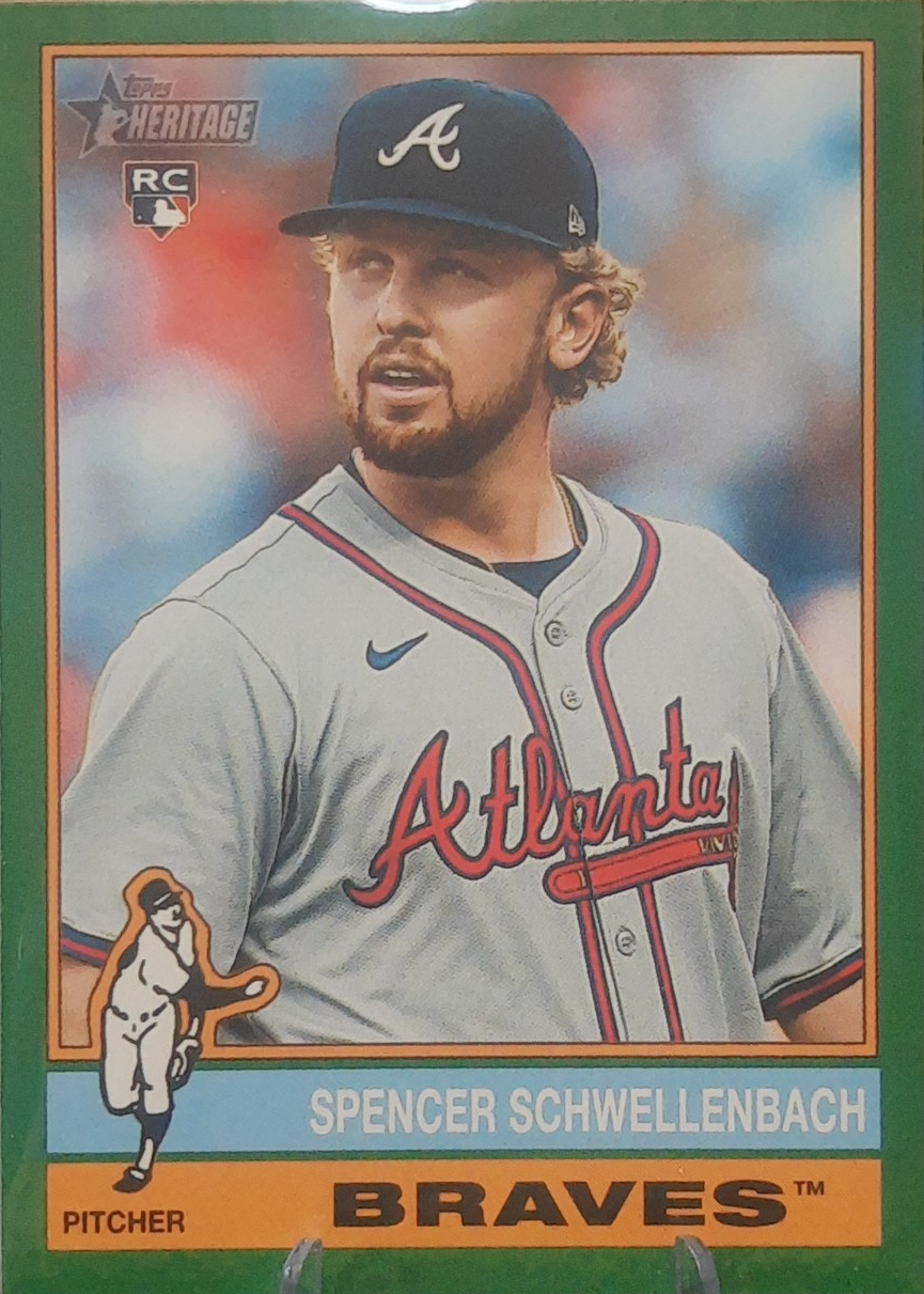 Spencer Schwellenbach 2025 Topps Heritage #58 Dark Green Border Price ...