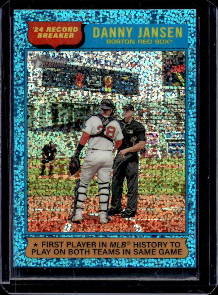 Danny Jansen 2025 Topps Heritage #6 Chrome - Light Blue Sparkle ...