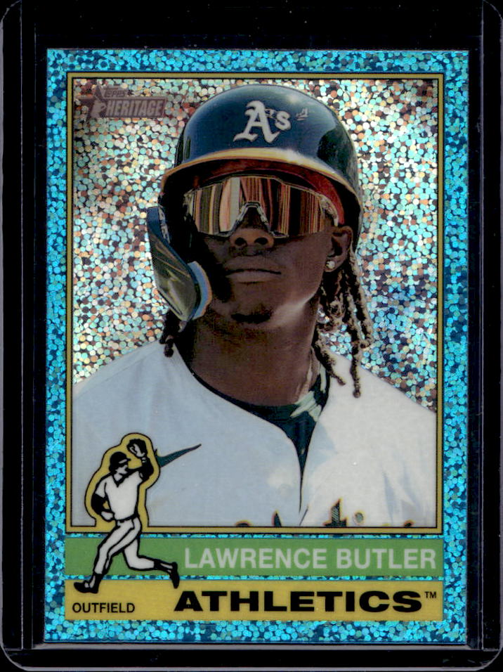 Lawrence Butler 2025 Topps Heritage #36 Chrome - Light Blue Sparkle ...