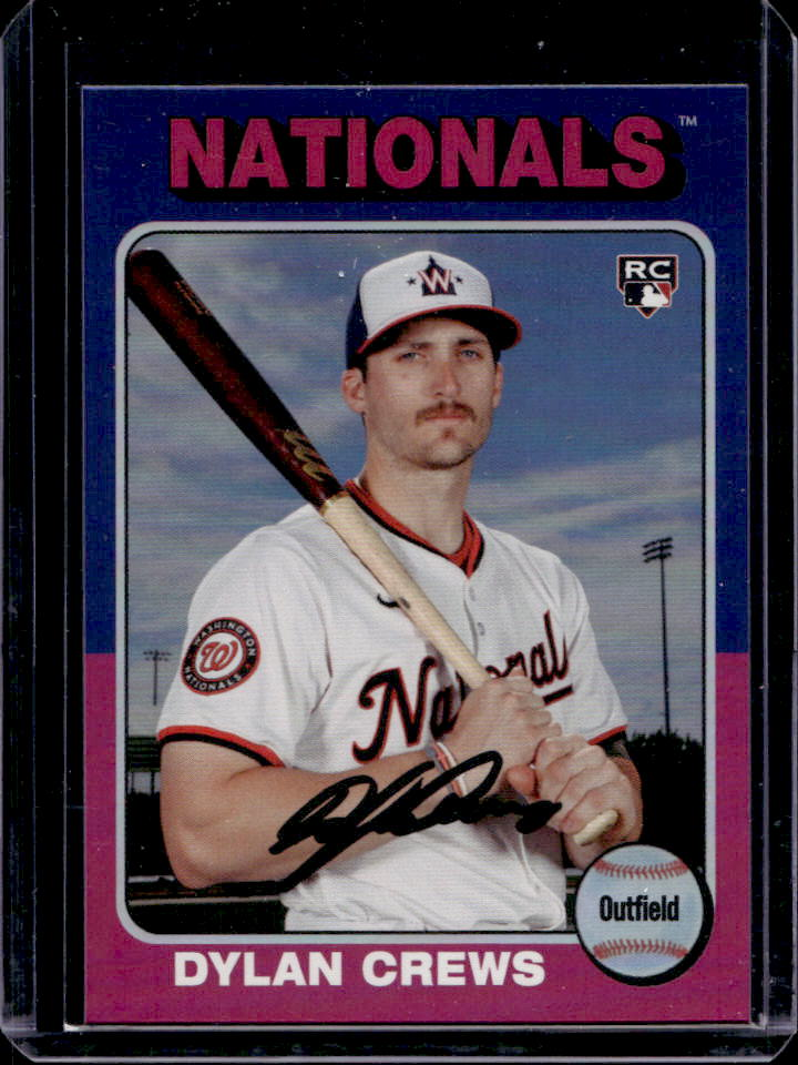 Dylan Crews 2025 Topps Heritage #H25-24 25th Anniversary - Holographic ...