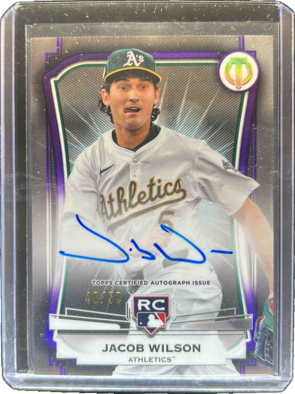 Jacob Wilson 2025 Topps Tribute #LIA-JWI League Inauguration Autograph - Purple /50 Price Guide ...