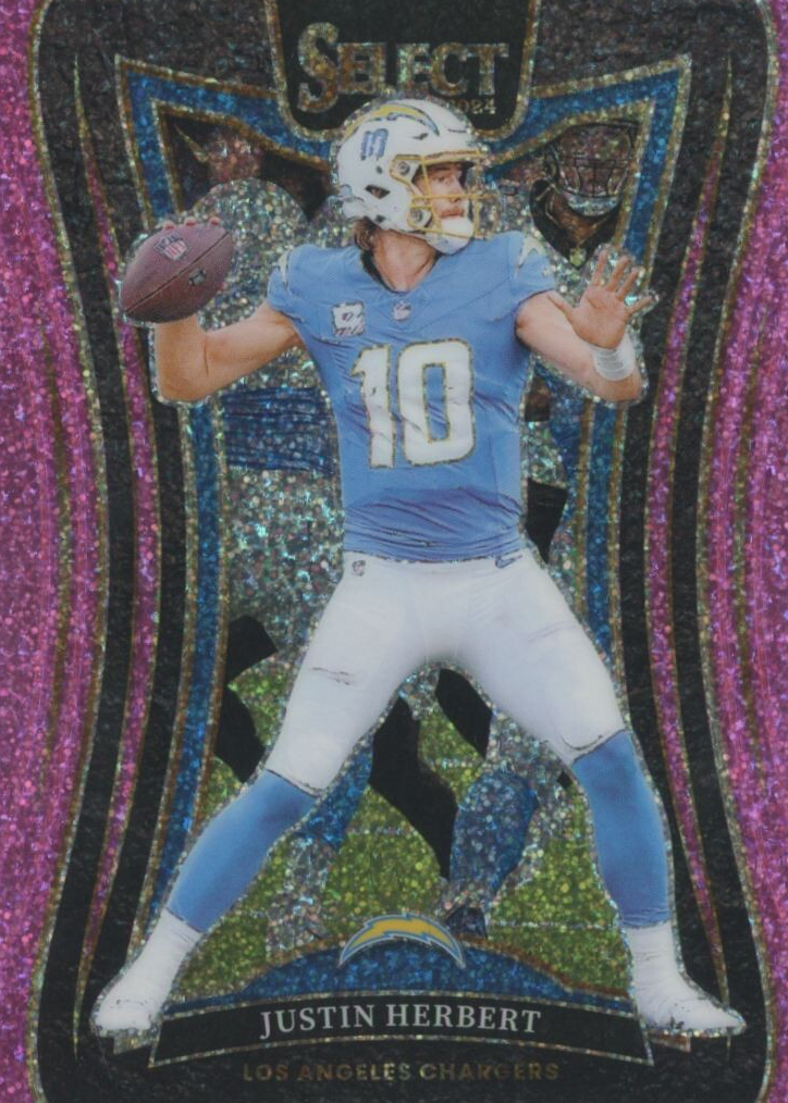 Justin Herbert 2024 Select #395 Suite Level Pink Glitter /15 Price ...