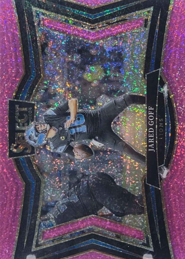 Jared Goff 2024 Select #466 Field Level Pink Glitter /15 Price Guide ...