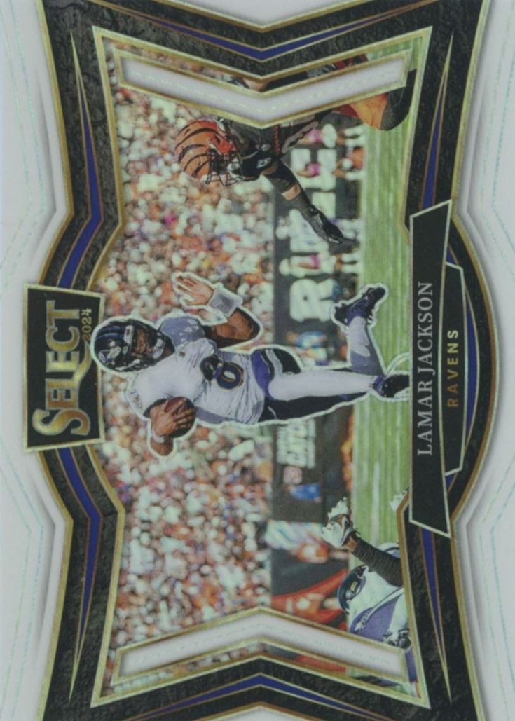 Lamar Jackson 2024 Select #467 Field Level White /35 Price Guide ...