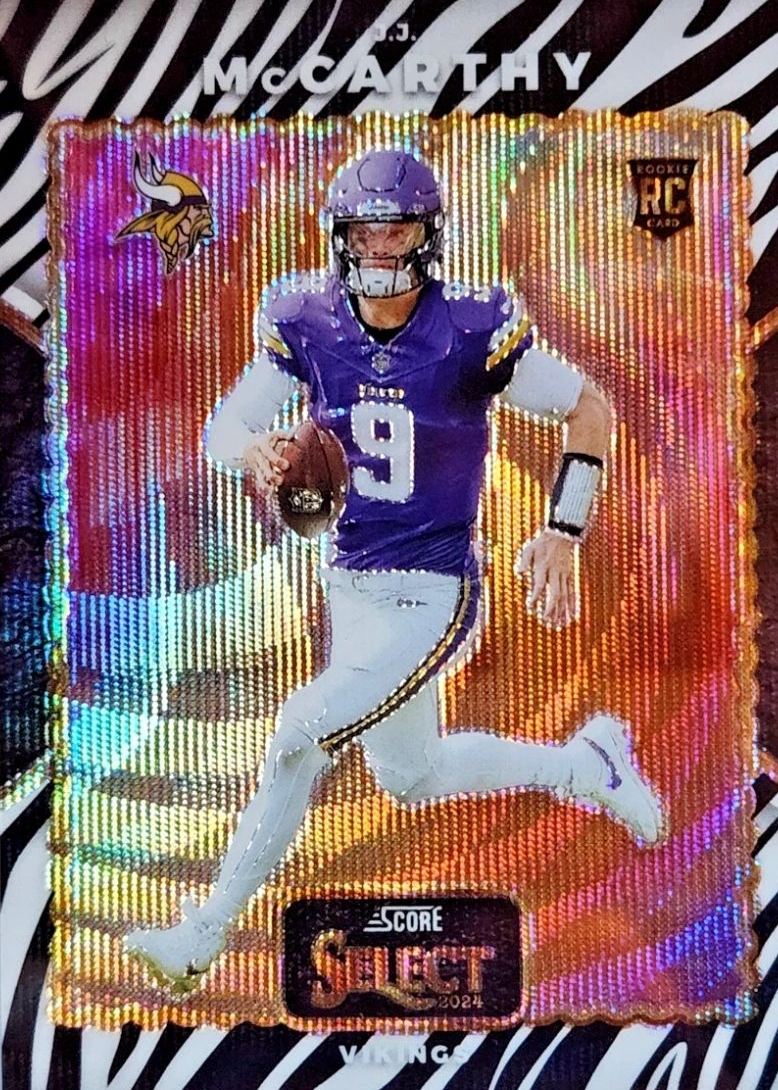 JJ McCarthy 2024 Select #17 Score Select Throwback - Zebra /(SSP) Price ...
