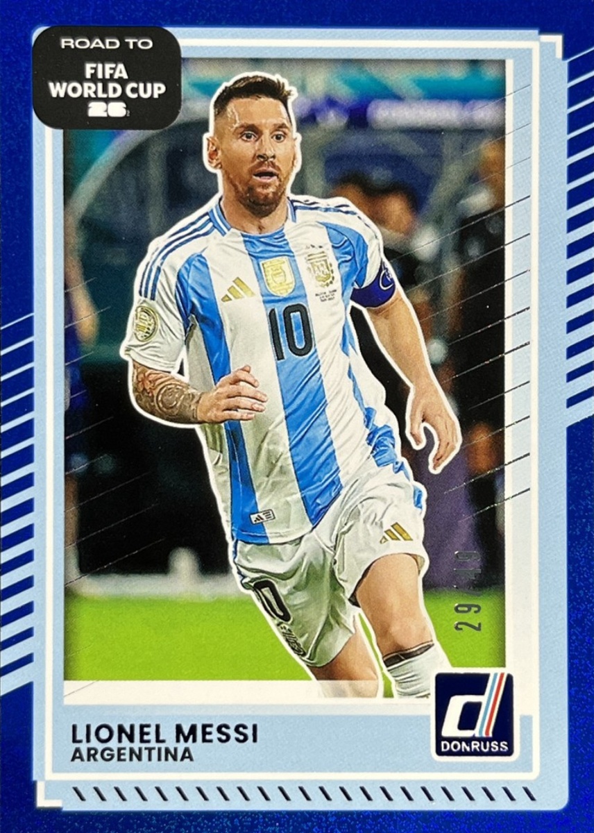 Lionel Messi 2025 Donruss Road to FIFA World Cup #154 Blue /49 Price ...