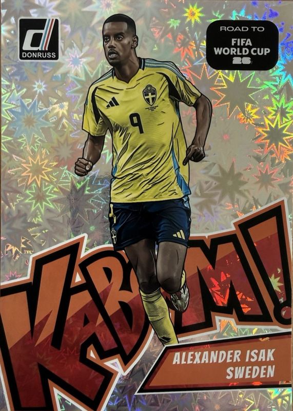 Alexander Isak 2025 Donruss Road to FIFA World Cup #11 Kaboom! Oversize ...