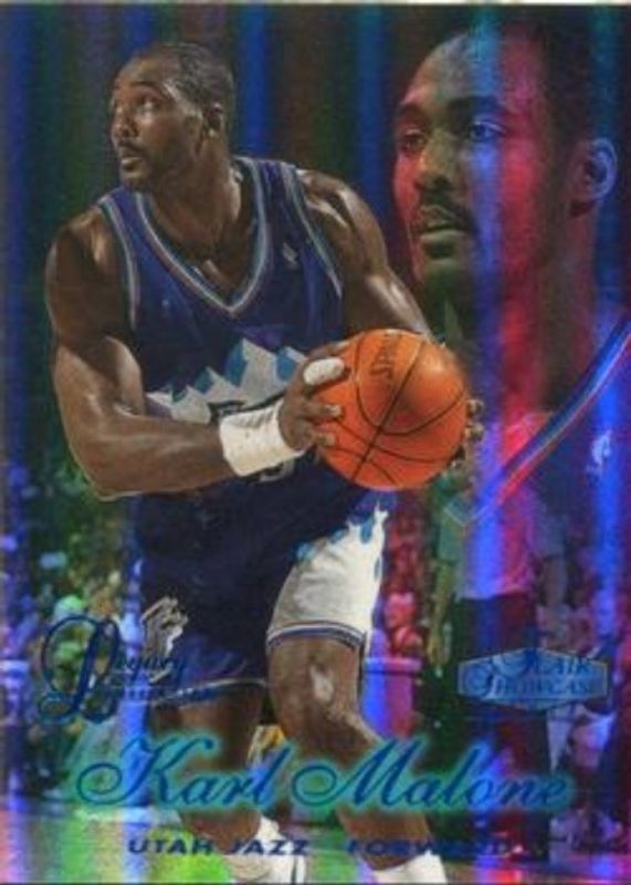Karl Malone 1997 Flair Showcase #56 Row 2 - Legacy Collection /100 ...