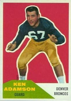 Ken Adamson 1960 Fleer #33 Base Price Guide - Sports Card Investor