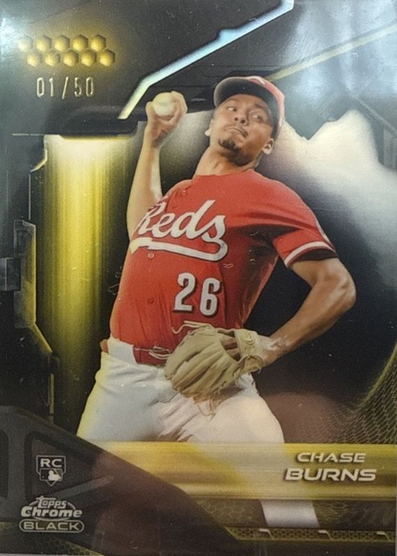 Chase Burns 2026 Topps Chrome Black #38 Gold Refractor /50 Price Guide ...