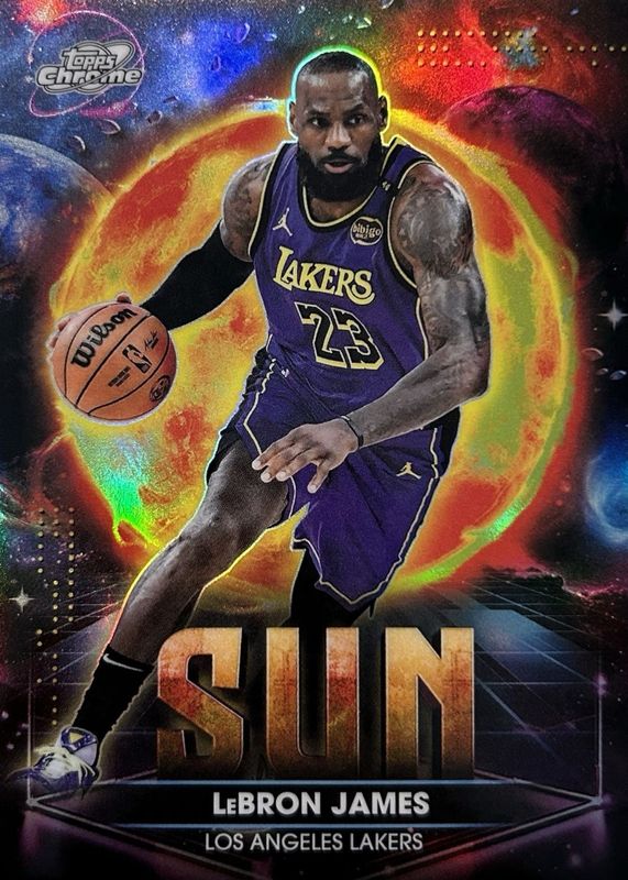 LeBron James 2025 Topps Chrome Cosmic #PPS-2 Planetary Pursuit - Sun ...