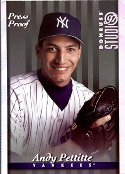 Andy Pettitte 1997 Donruss Studio #5 Press Proof Silver Price Guide - Sports Card Investor