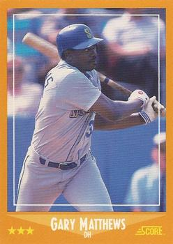 Gary Matthews 1988 Score #599 Base Price Guide - Sports Card Investor