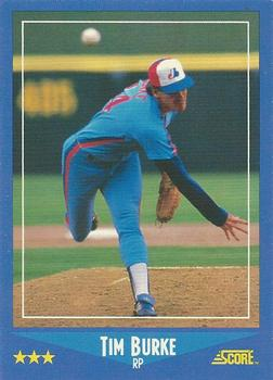 Tim Burke 1988 Score #187 Base Price Guide - Sports Card Investor