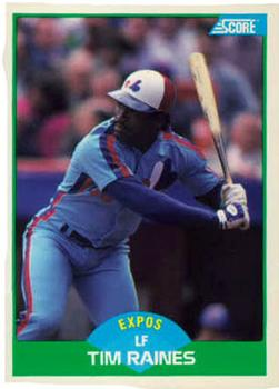 Tim Raines 1989 Score #40 Base Price Guide - Sports Card Investor
