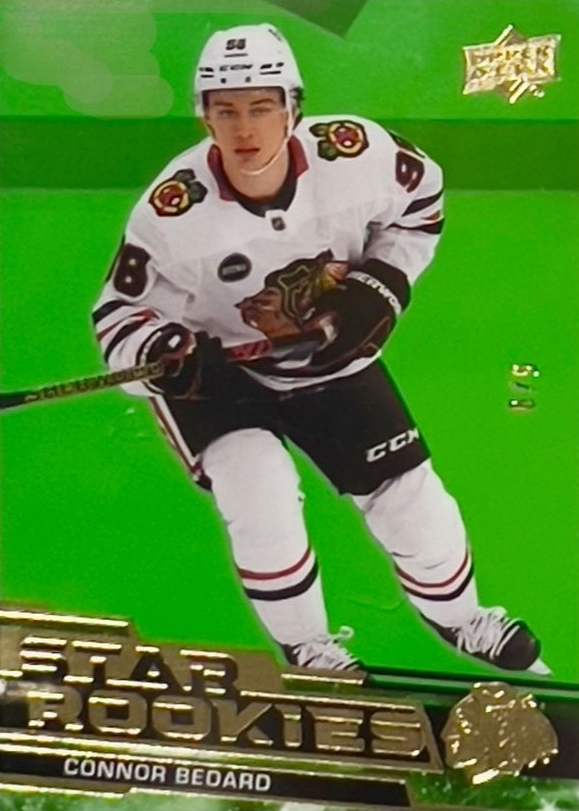Connor Bedard 2023 Upper Deck Star Rookies #1 Green /5 Price Guide ...