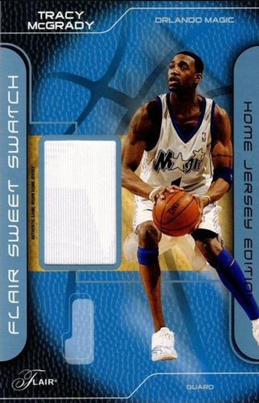 Tracy McGrady 2003 Flair #SSOH-TM Sweet Swatch Jumbos Home Price Guide ...