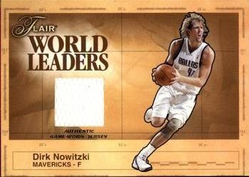 Dirk Nowitzki 2003 Flair #WL-DR World Leaders Game Used Price Guide ...