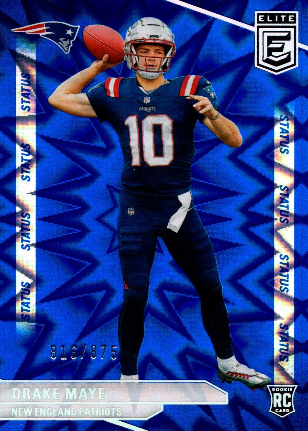 Drake Maye 2024 Elite #185 Status Explosion /875 Price Guide - Sports ...