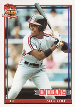 Alex Cole 1991 Topps #421 Base Price Guide - Sports Card Investor