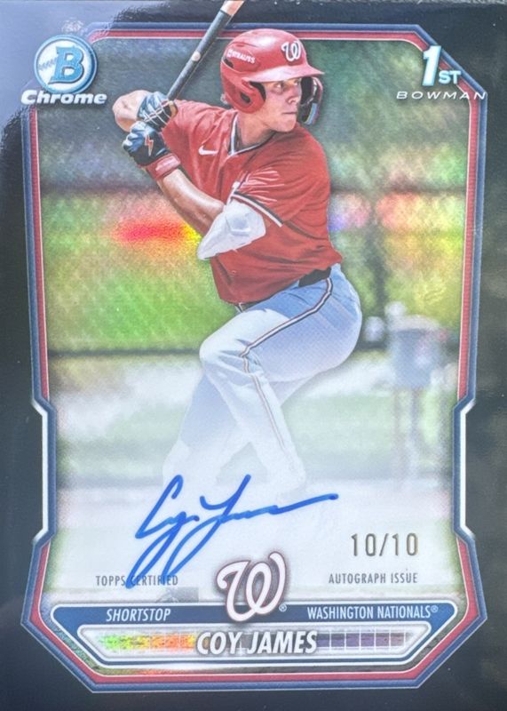 Coy James 2026 Bowman #CPA-CJ Chrome Prospect Autographs - Black ...